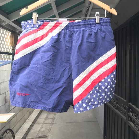 Speedo | Shorts | Speedo American Flag Swim Shorts Vintage | Poshmark